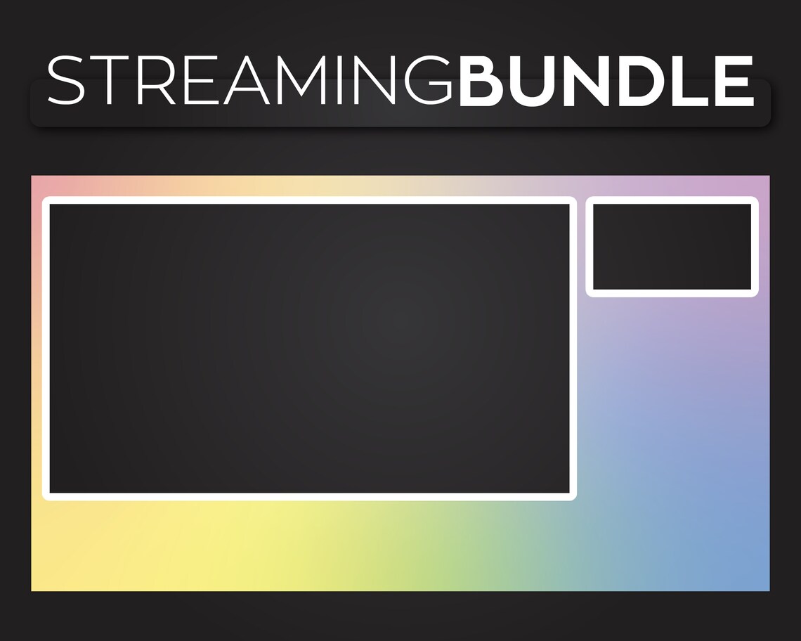 Pastel Rainbow Twitch Streaming Overlay Custom Twitch PNG - Etsy