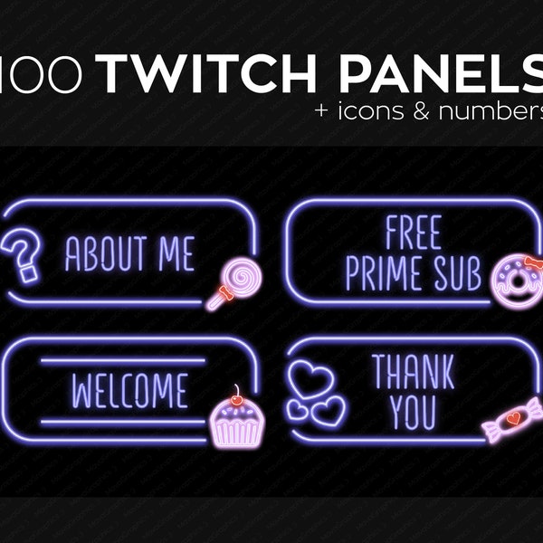 Candy Twitch Panels - Etsy
