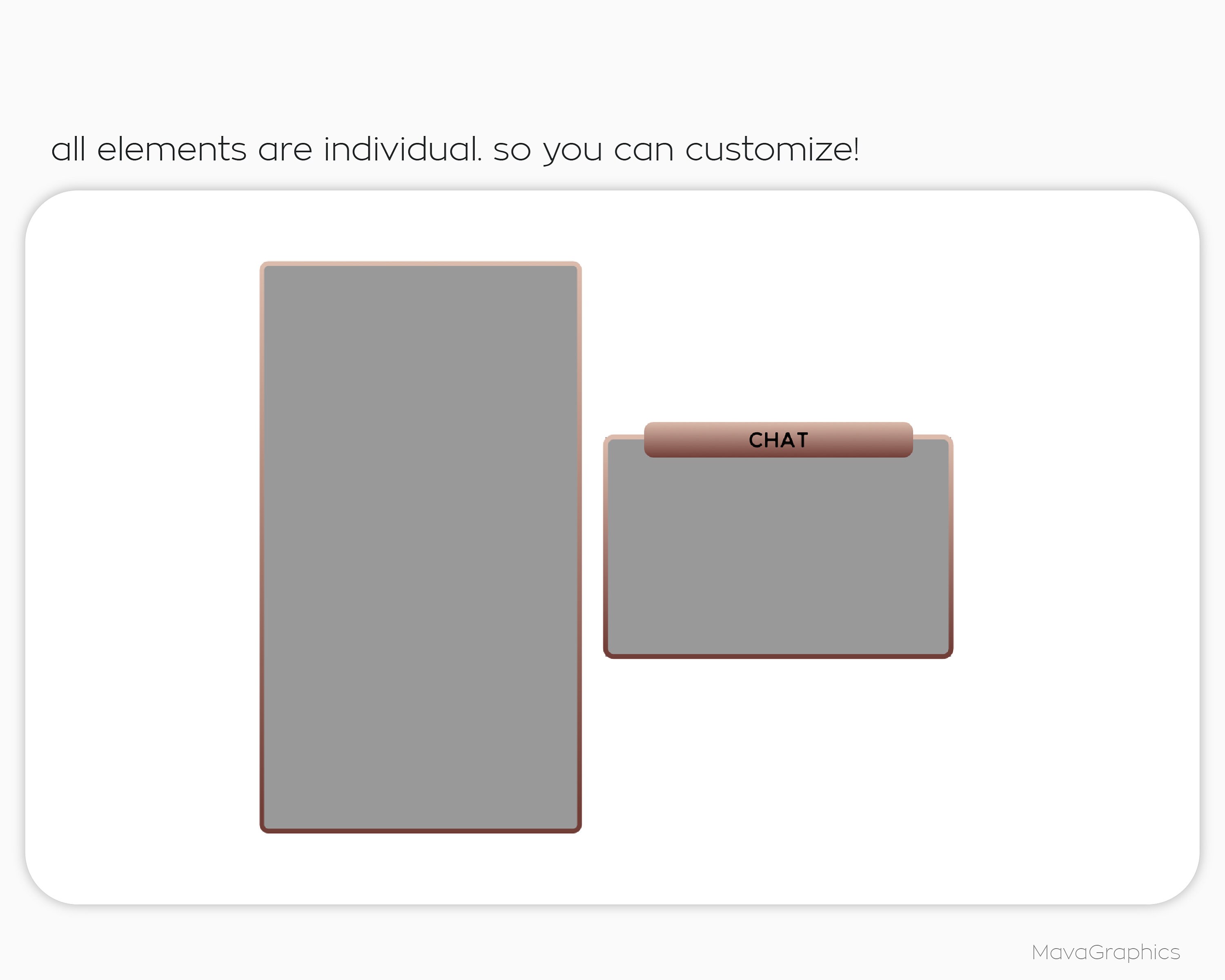 Dark Brown Light Brown Chatbox Overlay for Streamers Premade - Etsy