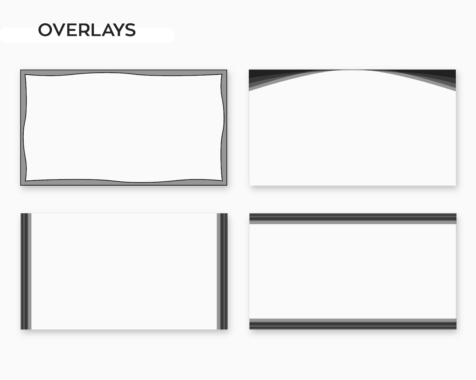 Transparent Black Twitch Streaming Overlay | Custom Twitch PNG Overlay ...