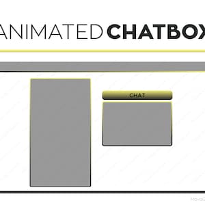 Yellow Black Chatbox Overlay for Streamers | Premade Twitch Streamlabs ...