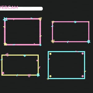 Retro Twitch Streaming Overlay | Custom Twitch PNG Overlay Set Bundle ...