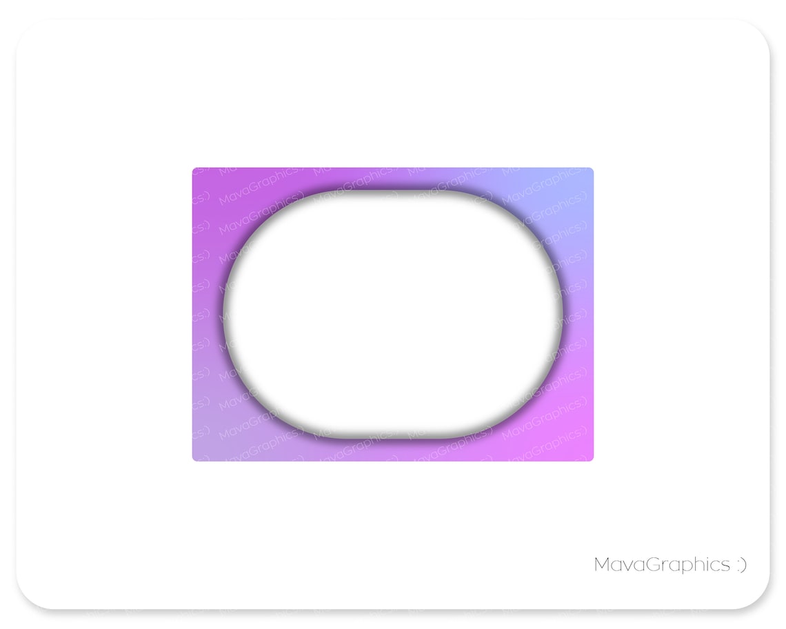 Oval Pink Webcam Frame Overlay, Webcam Border, Premade Twitch ...