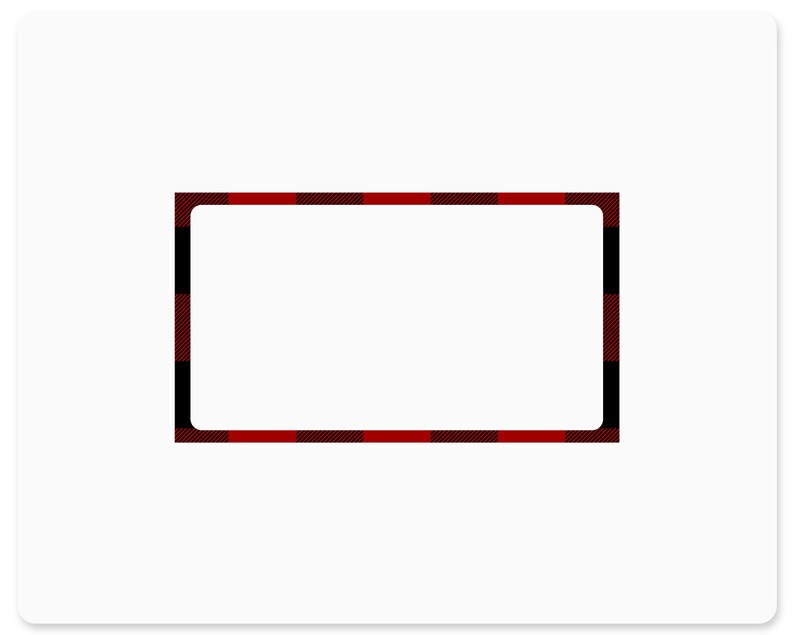 Plaid Christmas Frame Overlay Red Webcam Border Custom - Etsy