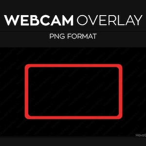 Red Webcam Frame Overlay, Premade Twitch Streamlabs OBS Facecam Overlay ...