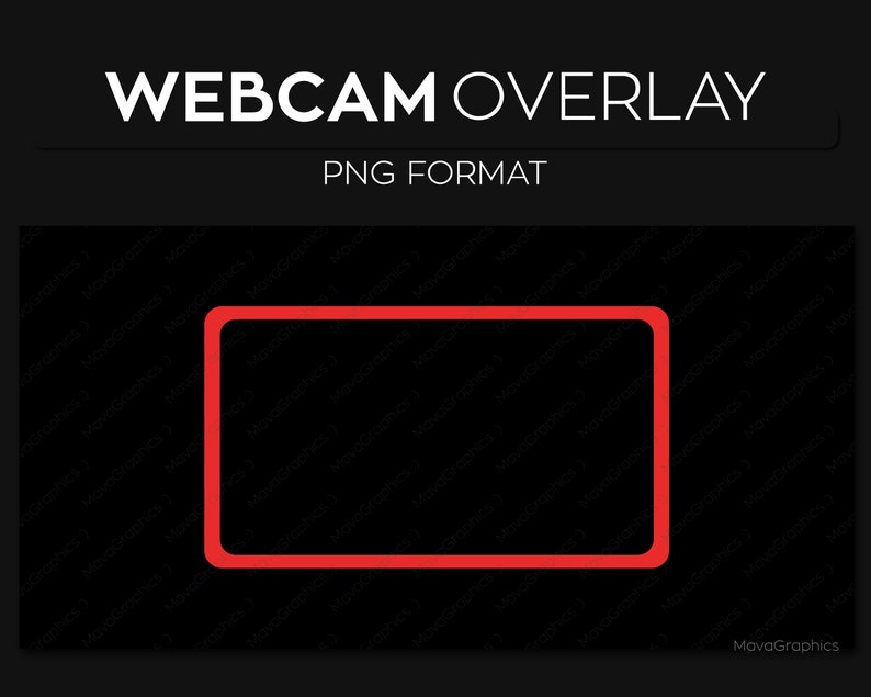 Red Webcam Frame Overlay, Premade Twitch Streamlabs OBS Facecam Overlay ...