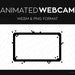 Animated Black Pixel Webcam Frame Overlay, Webcam Border, Premade ...