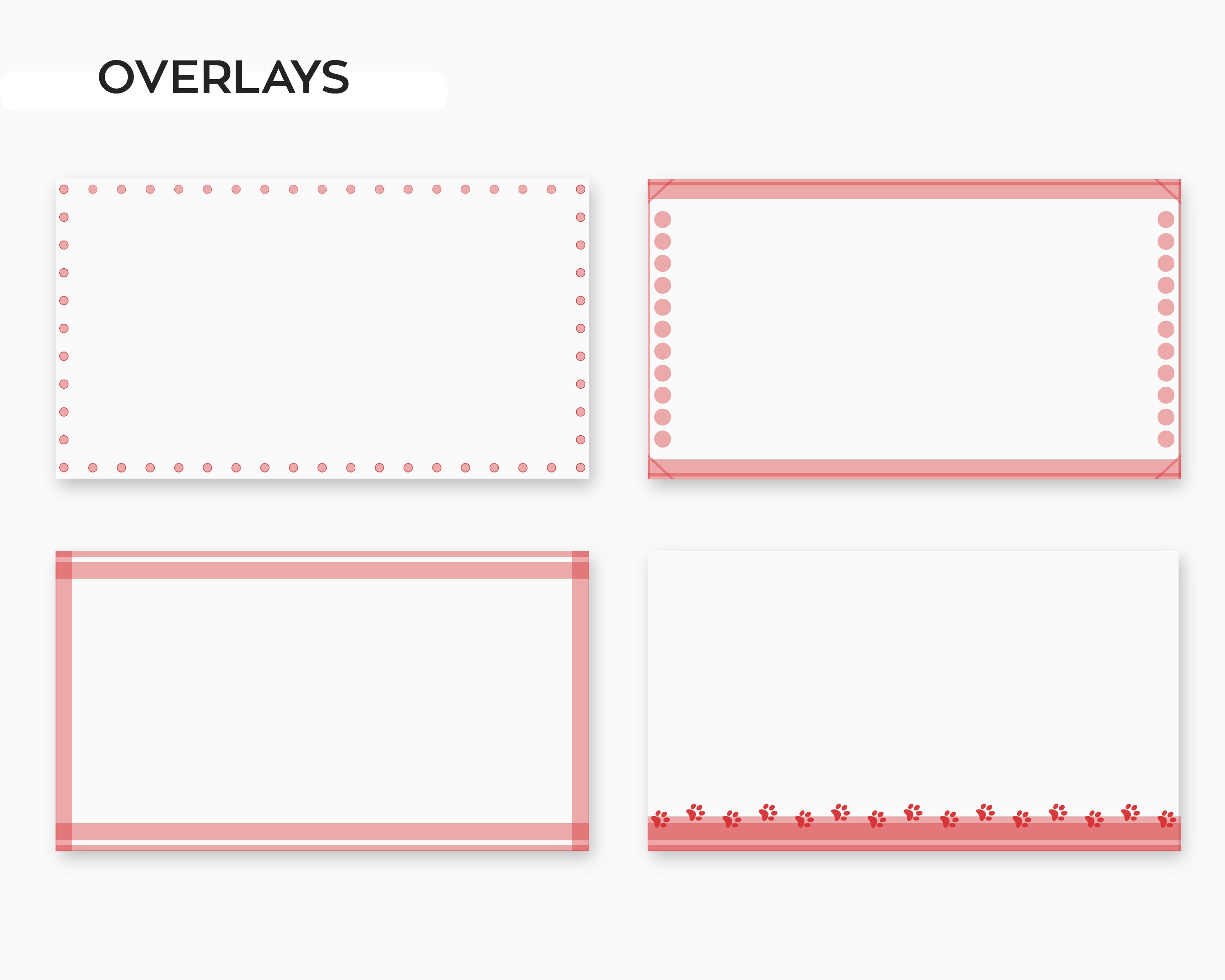 Transparent Red Twitch Streaming Overlay Custom Twitch PNG - Etsy