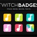Music Notes Twitch Badges for Streamers | Colorful PNG Twitch Badges ...