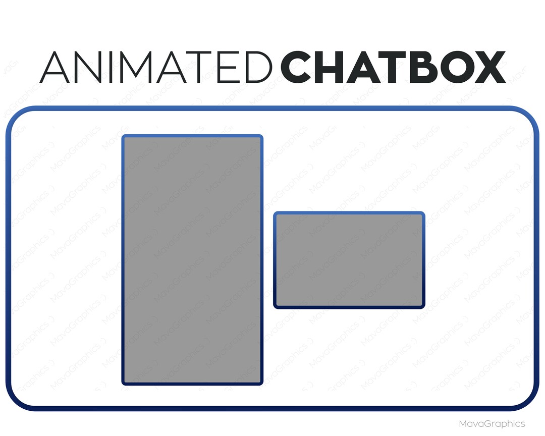 Light Blue Dark Blue Chatbox Overlay for Streamers | Premade Twitch ...