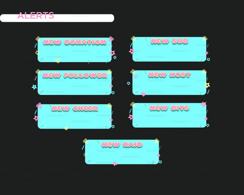 Retro Twitch Streaming Overlay Custom Twitch PNG Overlay Set - Etsy