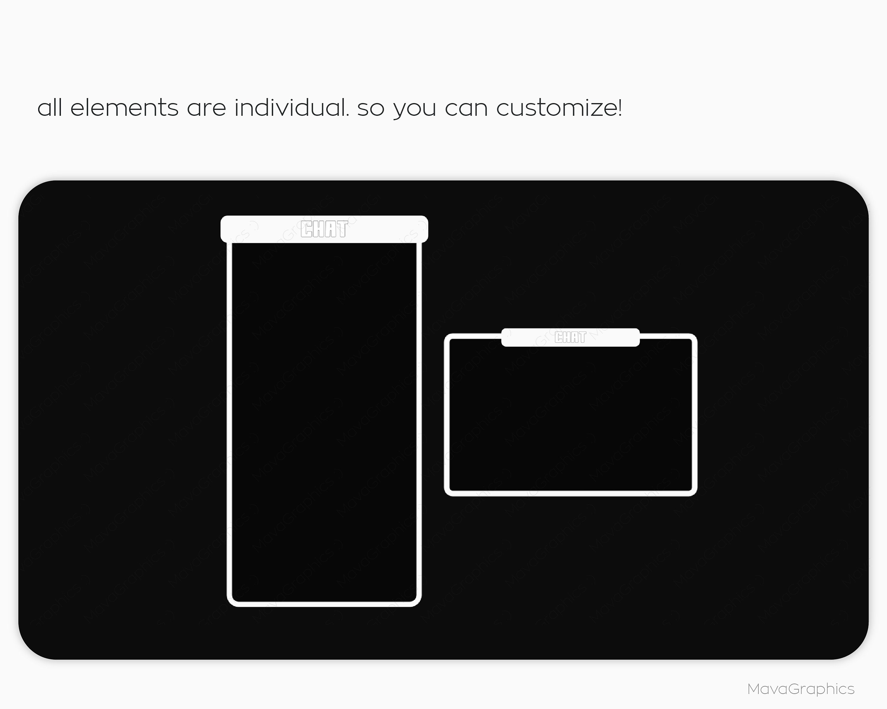 White Chatbox Overlay voor Streamers Vooraf gemaakte Twitch Streamlabs ...