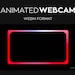 Gradient White Red Blueish Animated Webcam Frame Overlay, Webcam Border ...