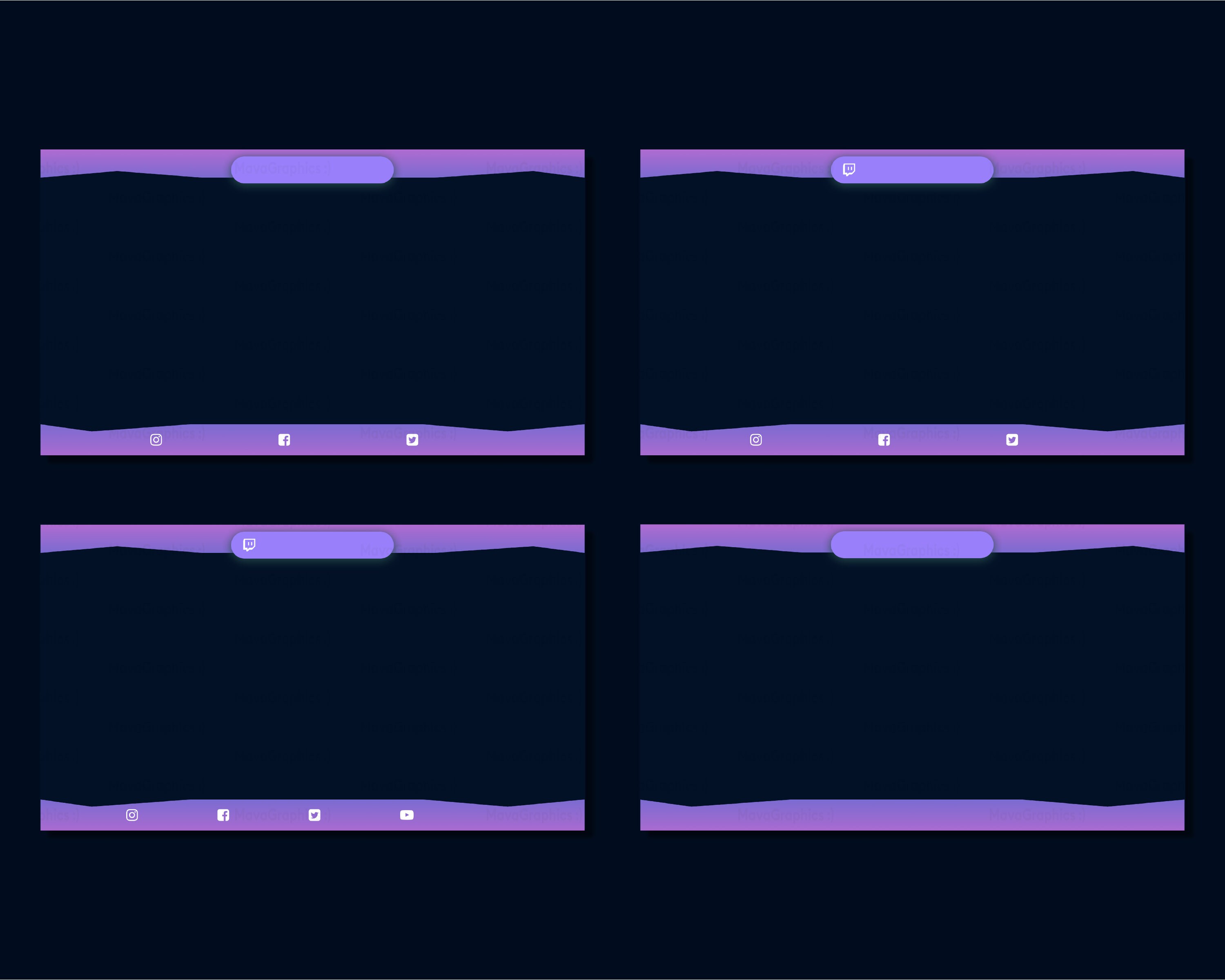 Purple Pink Twitch Streaming Overlay | Twitch Overlay | Custom Twitch ...