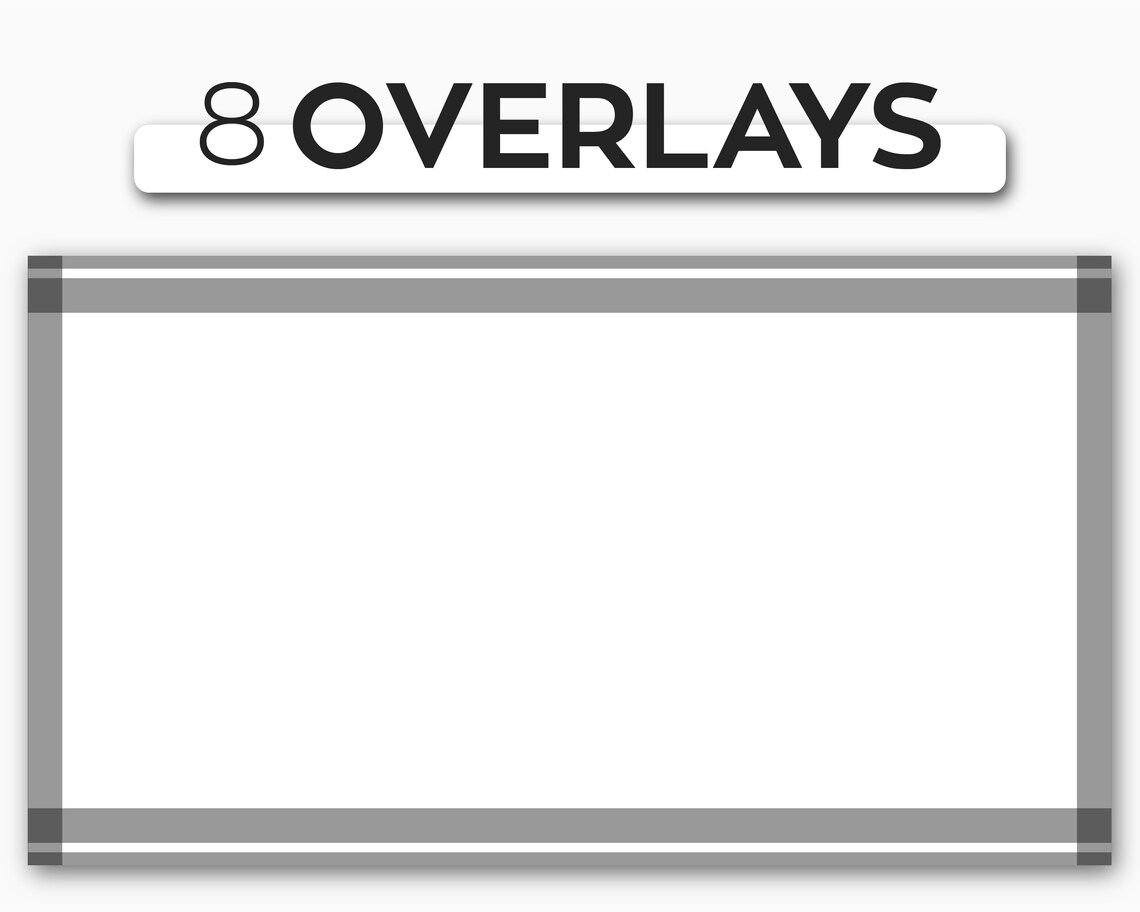 Transparent Black Twitch Streaming Overlay Custom Twitch PNG Overlay ...