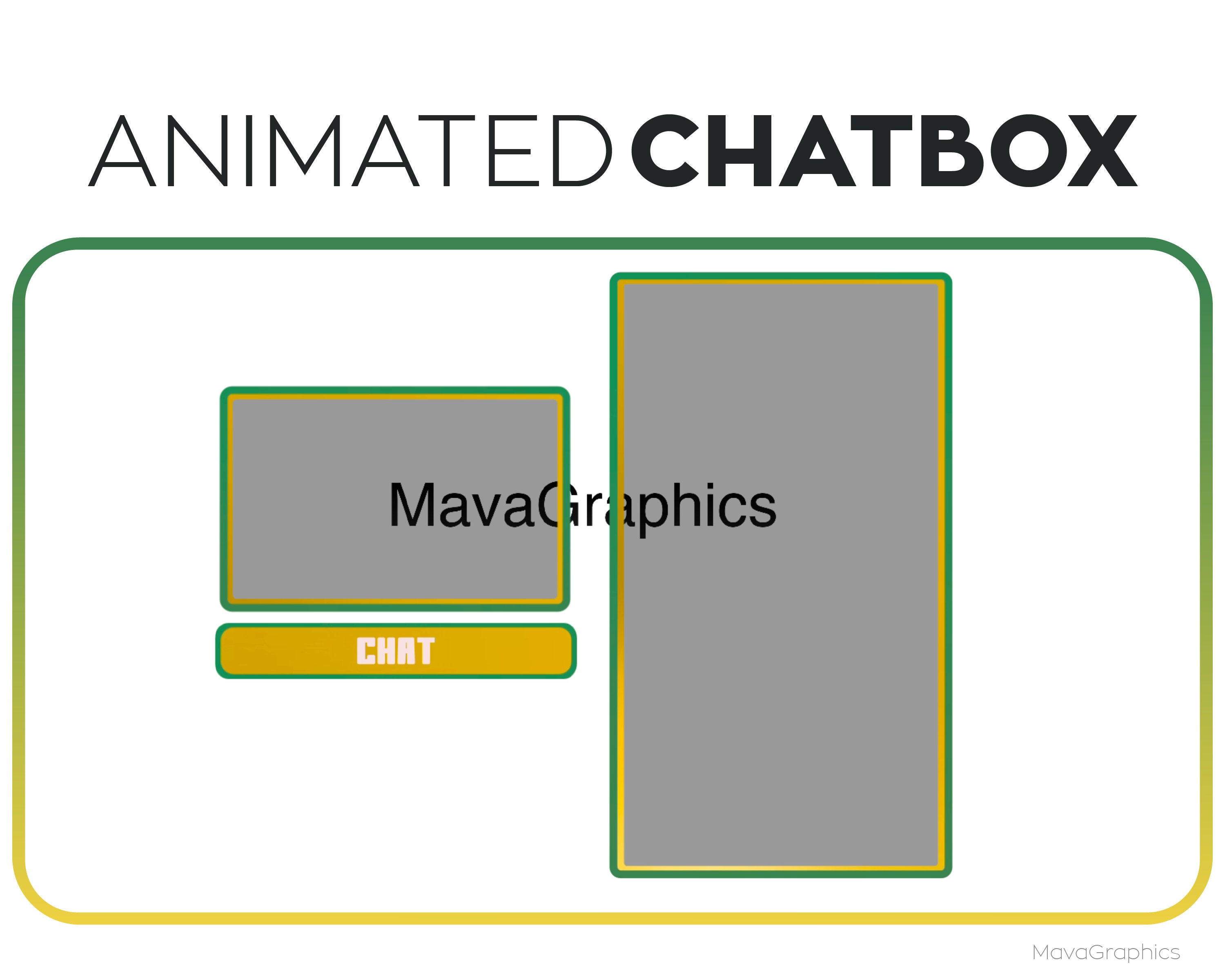 Green and Gold Chatbox Overlay for Streamers, Premade Twitch Streamlabs ...