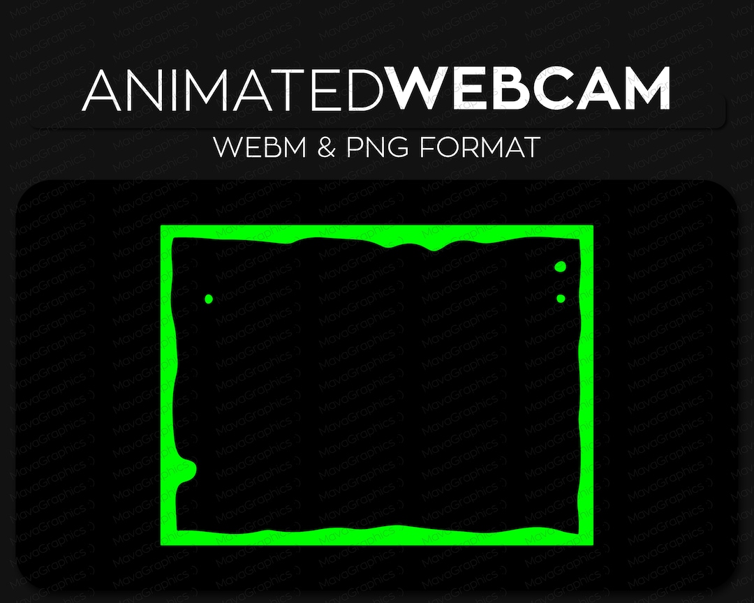 Animated Green Blob Slime Lava Lamp Effect, Webcam Frame for Streaming ...