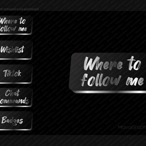 100 Black and White Twitch Panels With Numbers and Months for Streamers ...