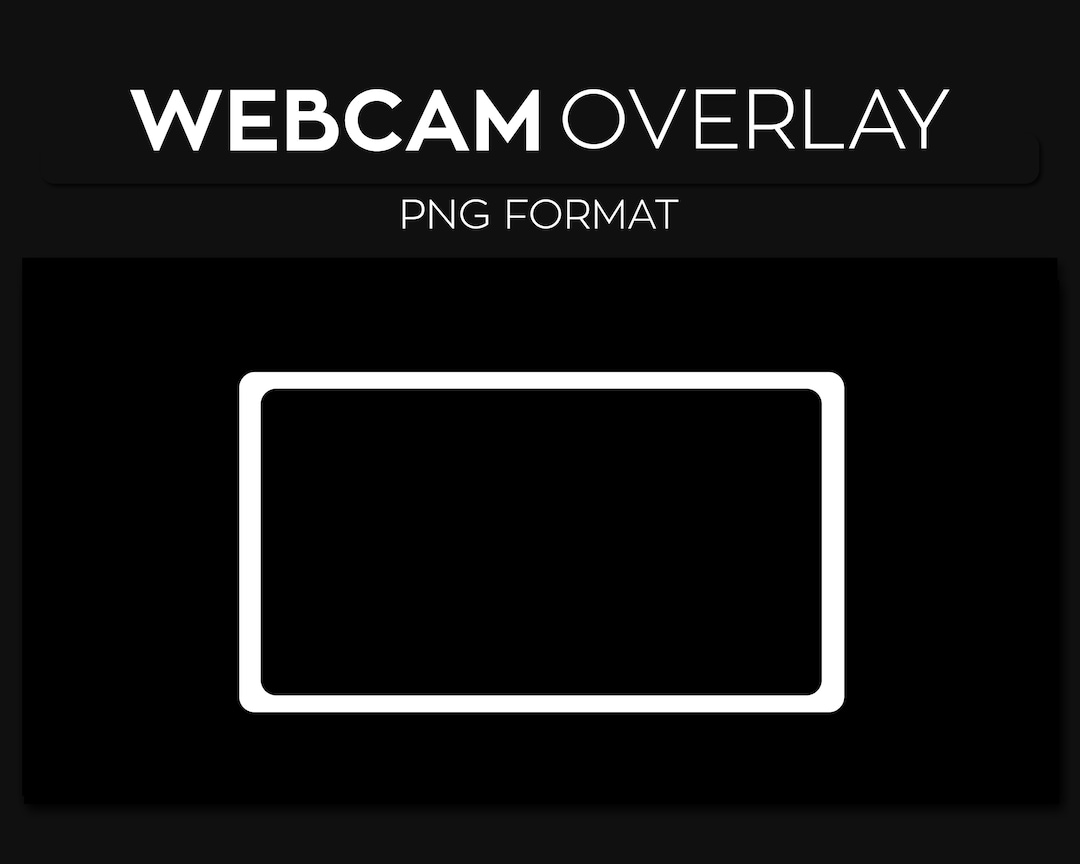 White Webcam Frame Overlay, Webcam Border, Custom Twitch Streamlabs OBS ...