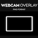 White Webcam Frame Overlay, Webcam Border, Custom Twitch Streamlabs OBS ...