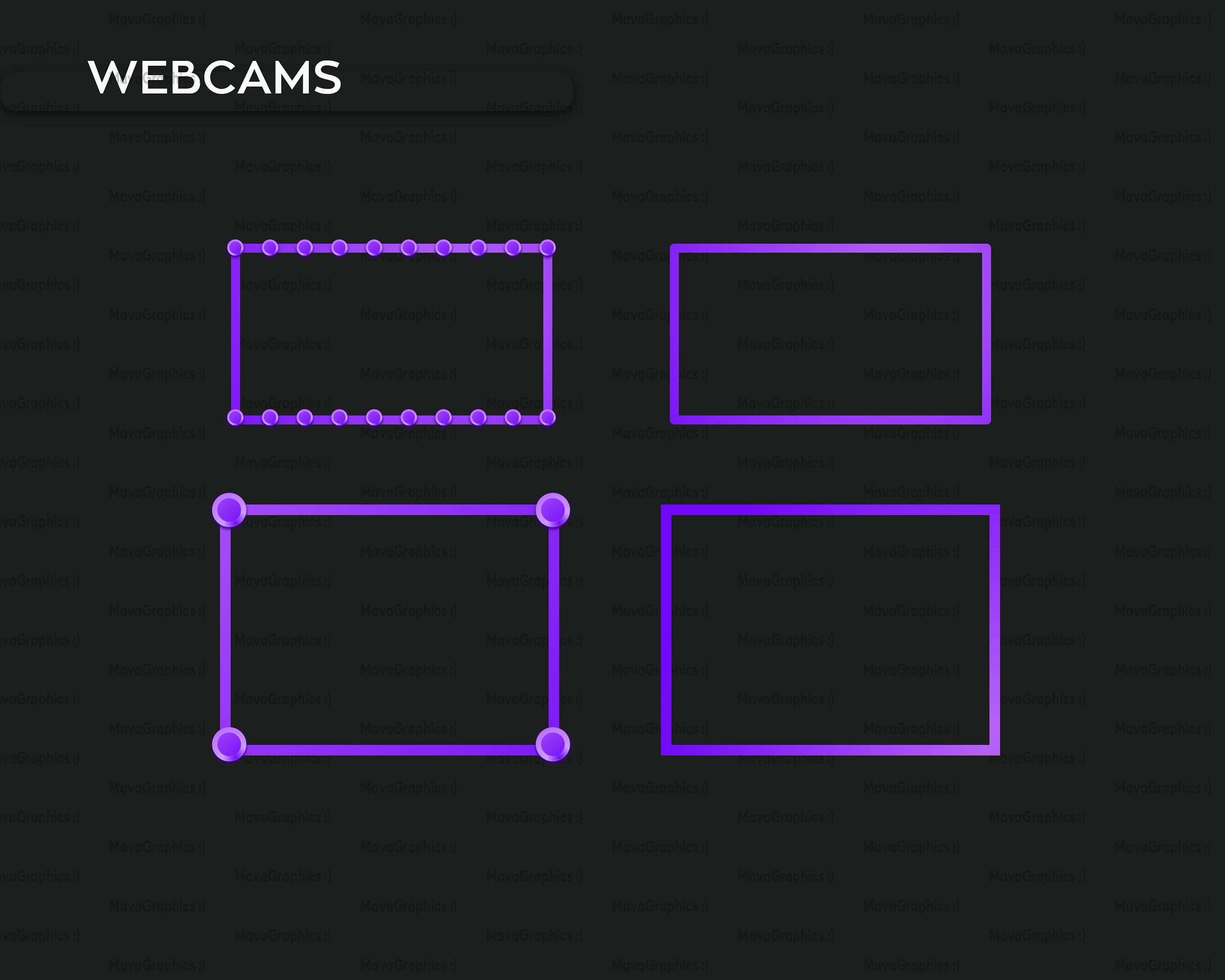 Purple Gradient Twitch Streaming Overlay | Custom Twitch PNG Overlay ...