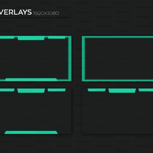 Green Twitch Streaming Overlay | Premade Overlay for OBS, Streamlabs or ...