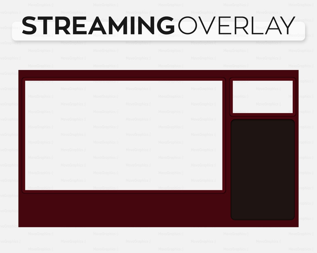 Dark Red Overlay for Live Streaming | Premade Twitch Overlay Bundle ...
