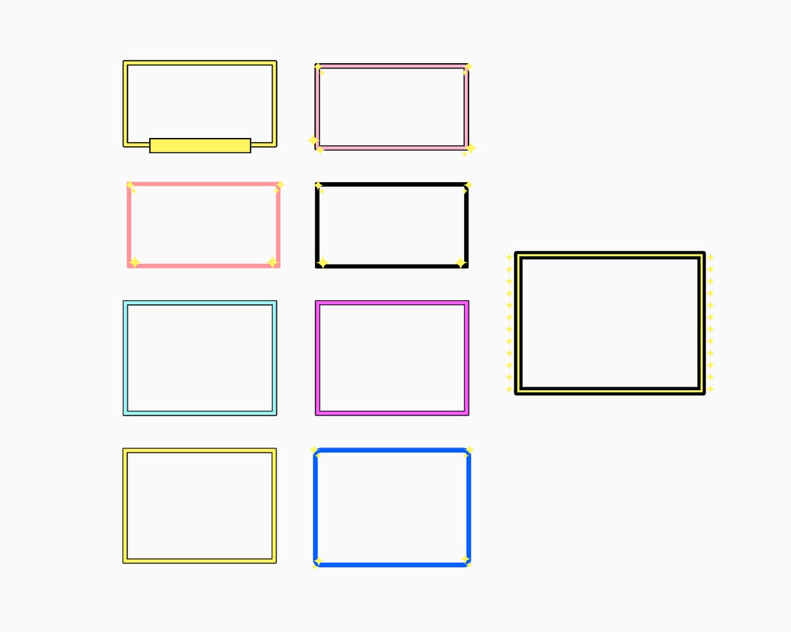 Twitch Webcam Frame Streaming Overlay Set, Custom Webcam Border for OBS ...