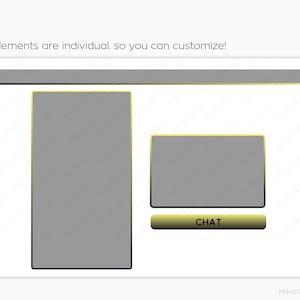 Yellow Black Chatbox Overlay for Streamers | Premade Twitch Streamlabs ...