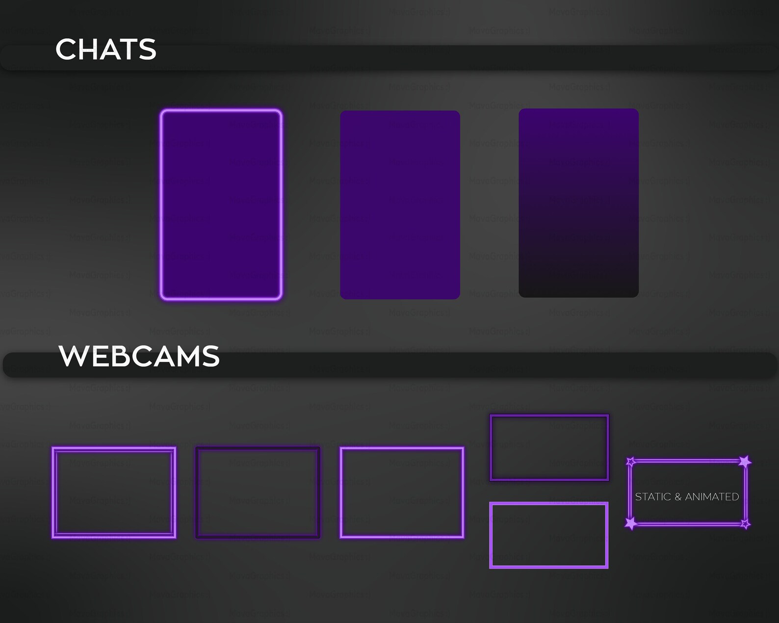 Twitch Overlay Neon Premade Purple Twitch Overlay Bundle Overlay ...