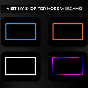 Orange Webcam Frame Overlay, Premade Twitch Streamlabs OBS Facecam ...