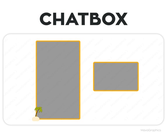 Orange Chatbox Overlay for Streamers Premade Twitch | Etsy