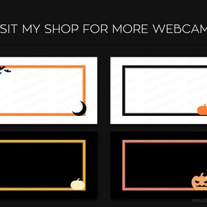 Pretty Pink Autumn Halloween Webcam Frame Overlay, Webcam Border ...