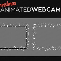 Christmas Tree Frame Overlay, Black White Webcam Border, Premade Twitch ...