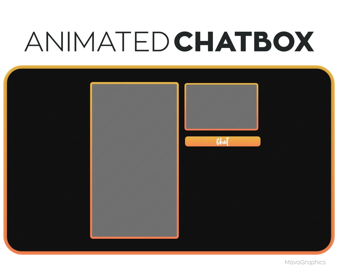Soft Yellow Orange Chatbox Overlay for Streamers | Premade Twitch ...