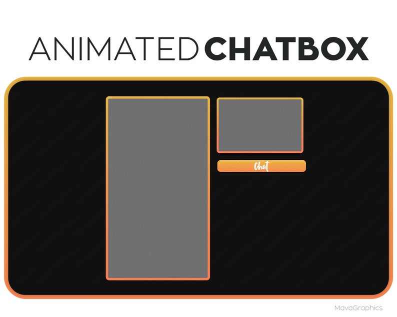 Soft Yellow Orange Chatbox Overlay for Streamers | Premade Twitch ...