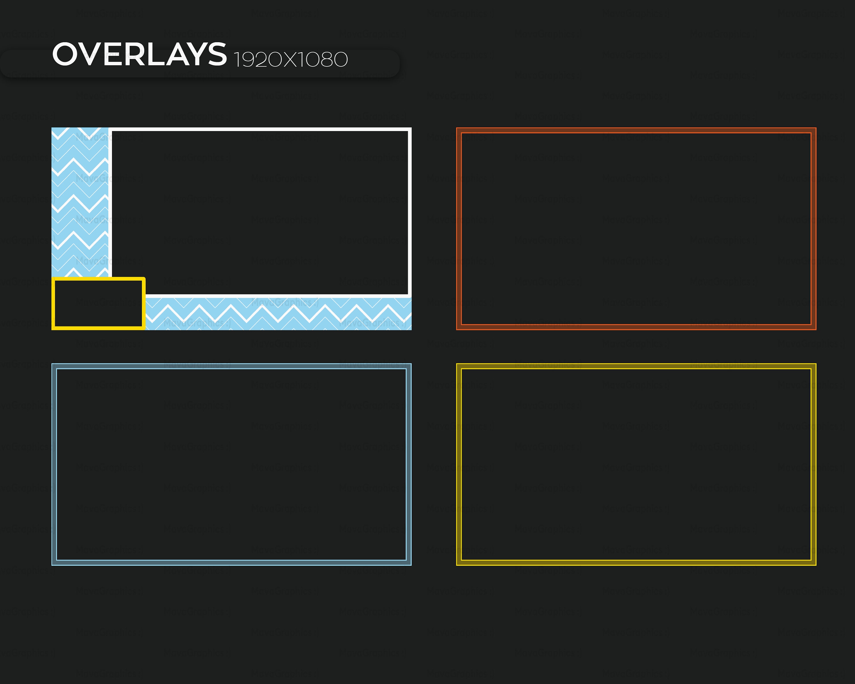 Azul amarillo Twitch Streaming Superposición / Premade Twitch PNG ...