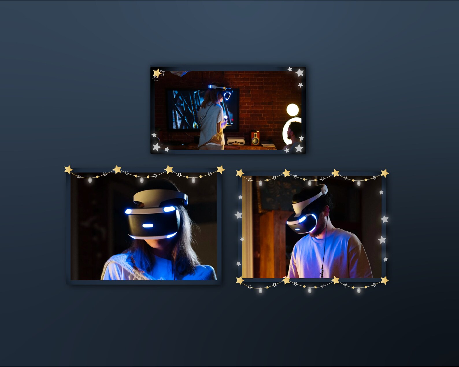 Dark Blue Night Stars Twitch Banner Custom PNG Banner Stream Screens ...