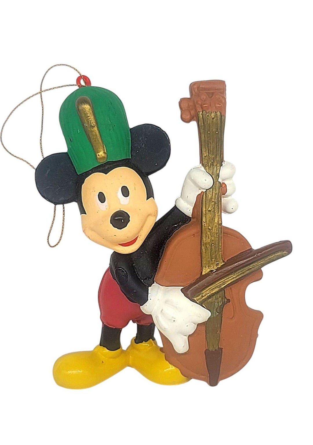 Vintage Kurt Adler Disney Mickey Mouse Playing Cello Christmas Ornament ...