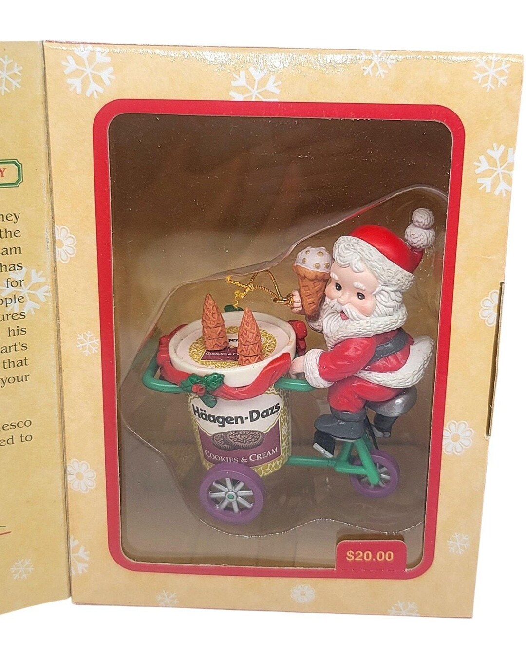 RARE 1997 Enesco Treasury Masterpiece Ornament Santa Häagen-dazs Ice ...
