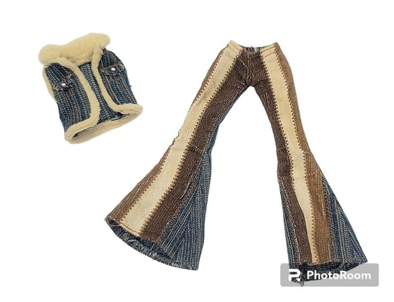 Vtg Bratz Flashback Fever Fianna 70S Funk Pants Jeans and Faux Fur ...