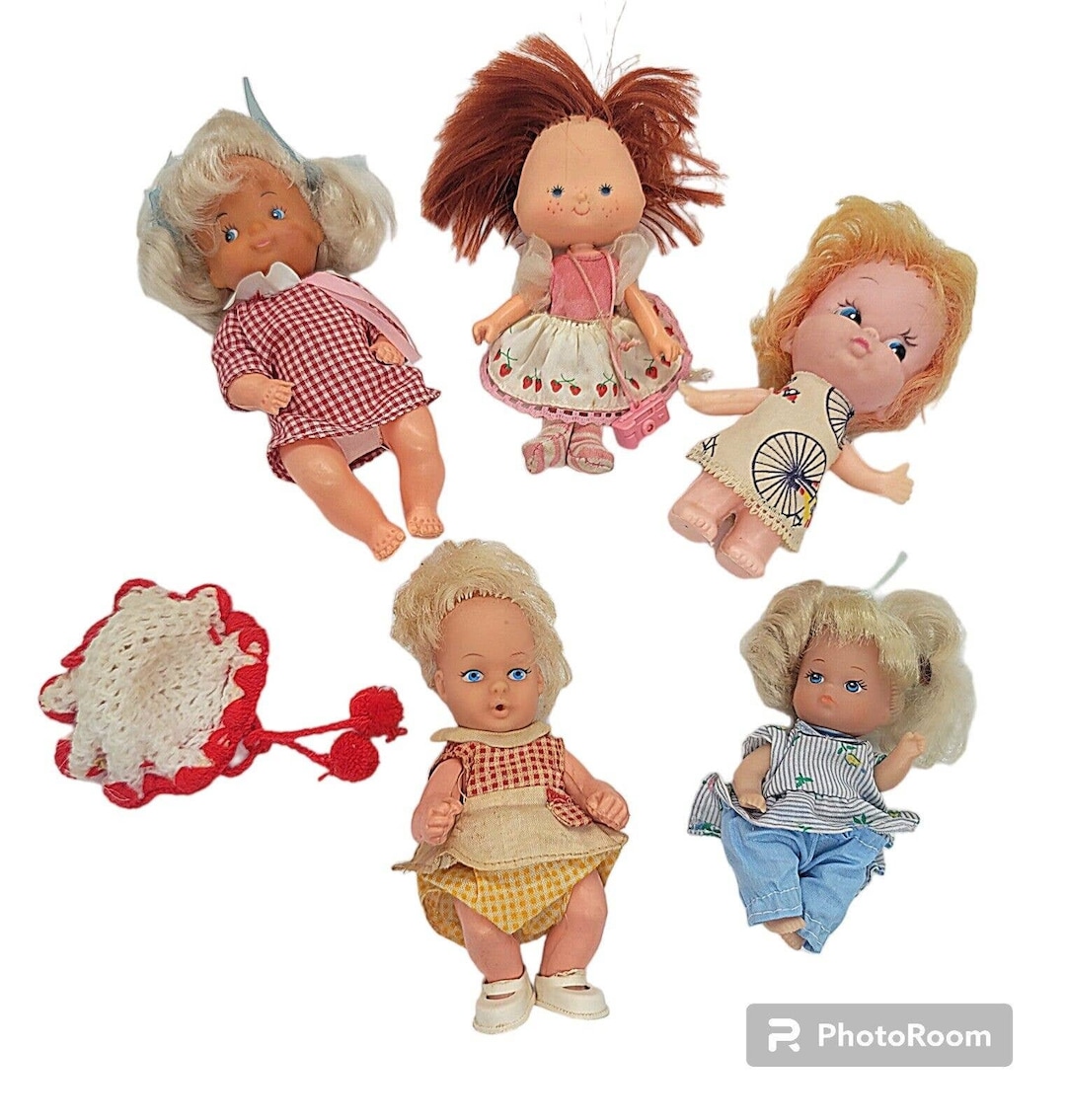 Vintage Lot of 5 Pee-wees Dolls UD Co 1969, Strawberry Shortcake, and ...