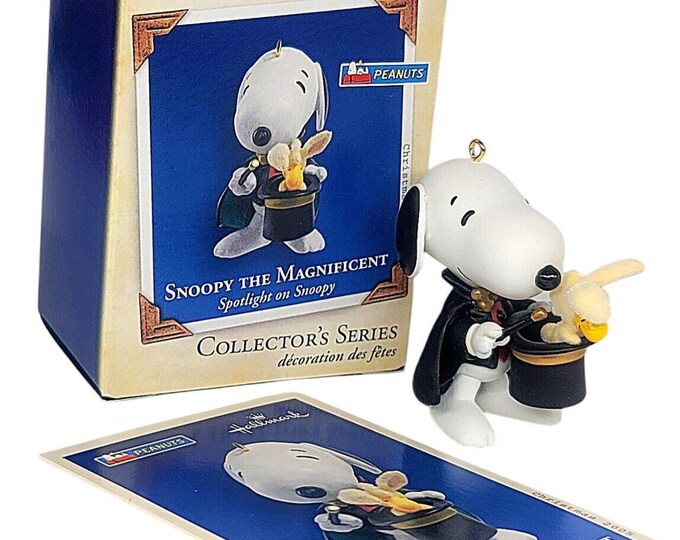 Hallmark 2005 Snoopy Magnificent Ornament Peanuts Magician Woodstock ...