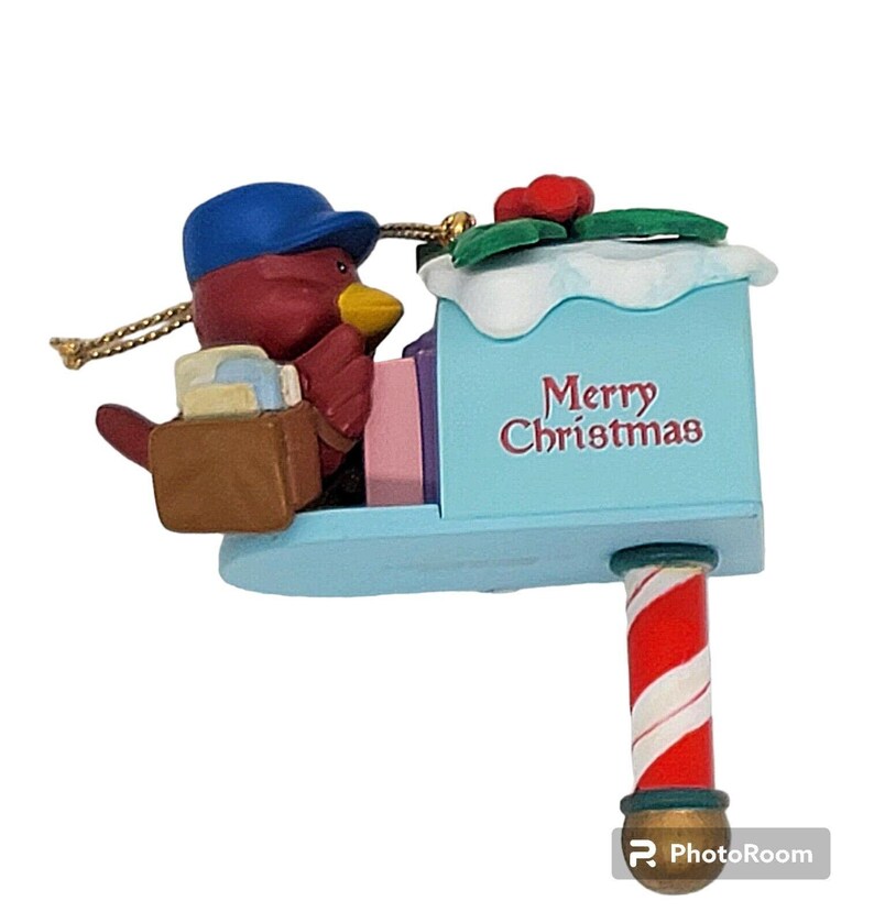 Vintage 1992 Lustre Fame Christmas Ornament Cardinal Red Bird Mailman ...