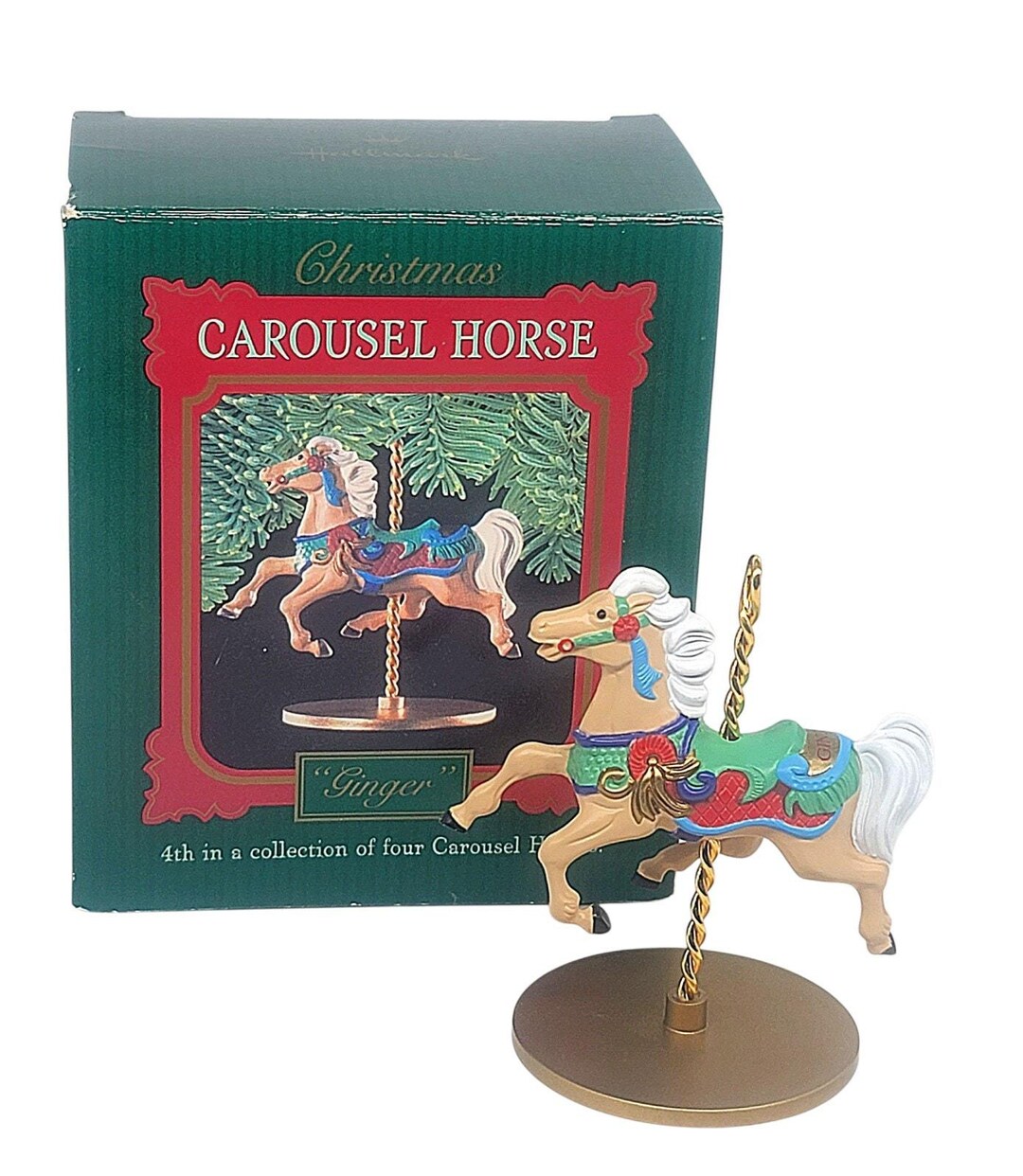 Vtg 1989 Hallmark Ginger 4th in Collection of Four Carousel Horses ...