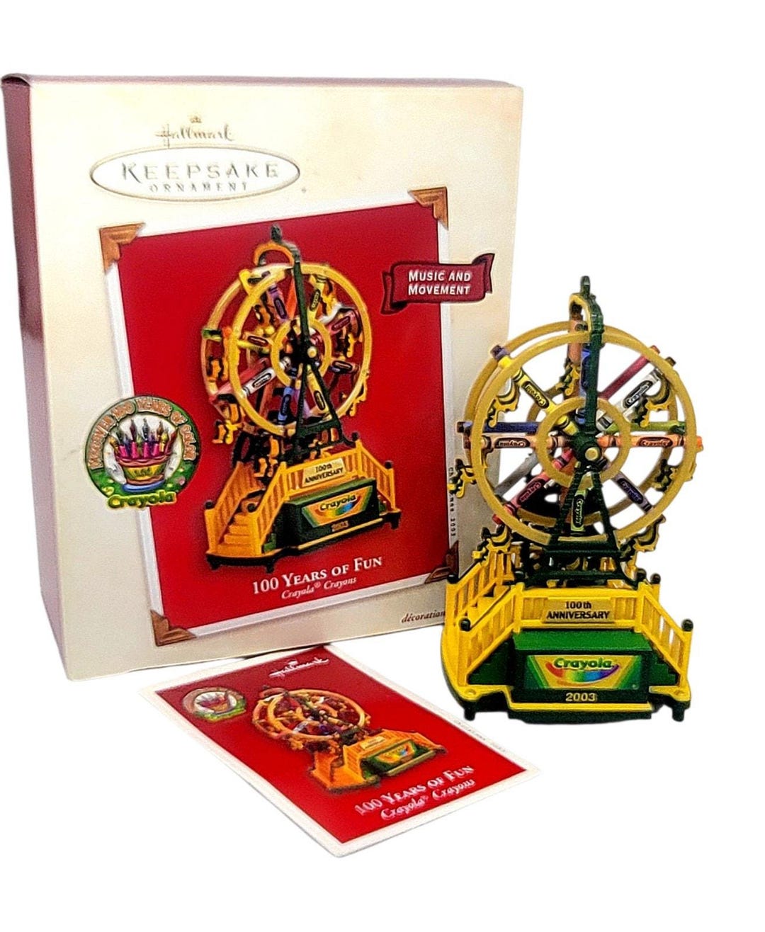Vtg 2003 Hallmark Crayola 100 Years of Fun Music Movement Ferris Wheel ...