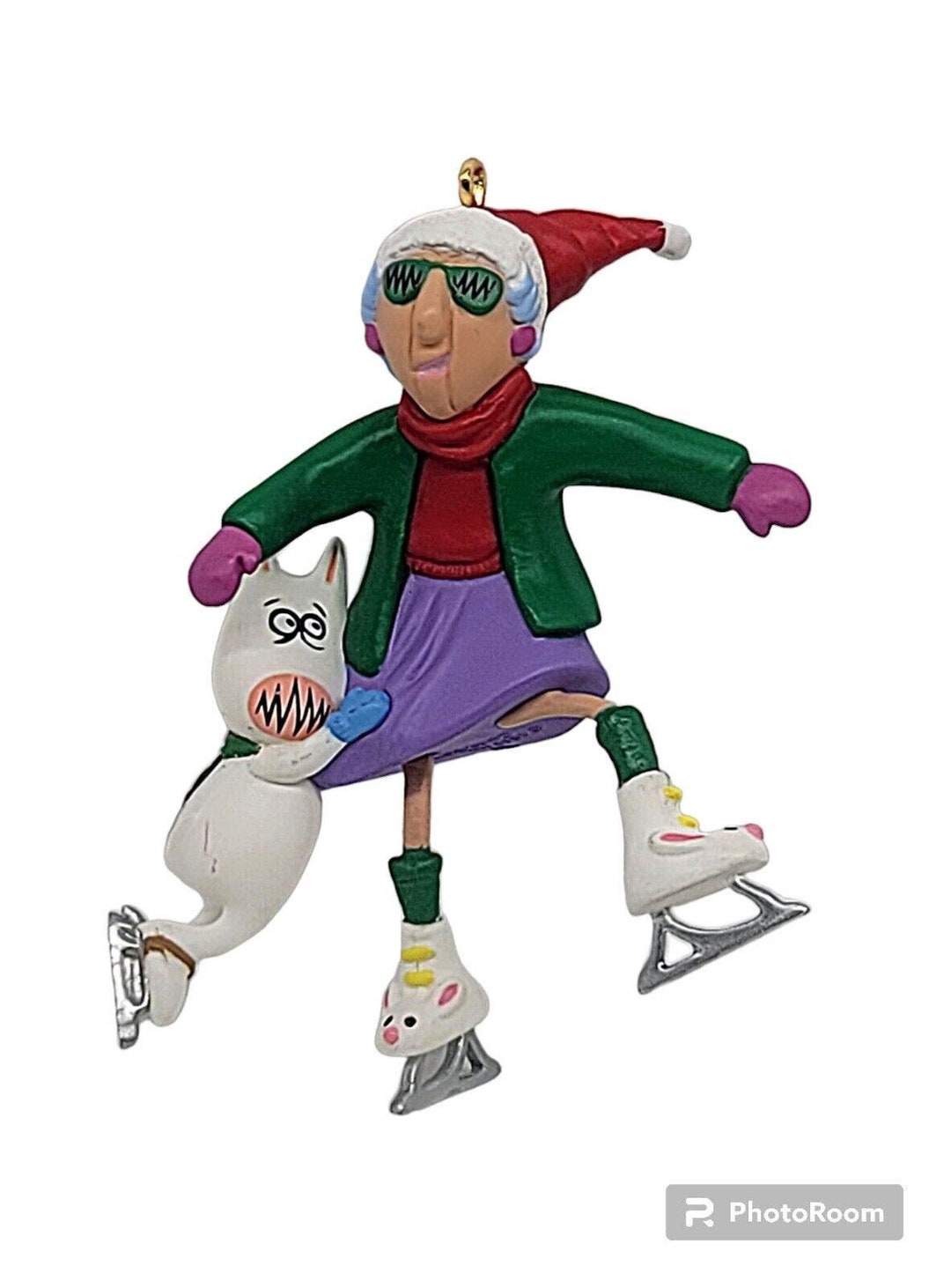 Vintage Funny Hallmark 1999 Maxine Ornament Skating With Floyd on Thin ...