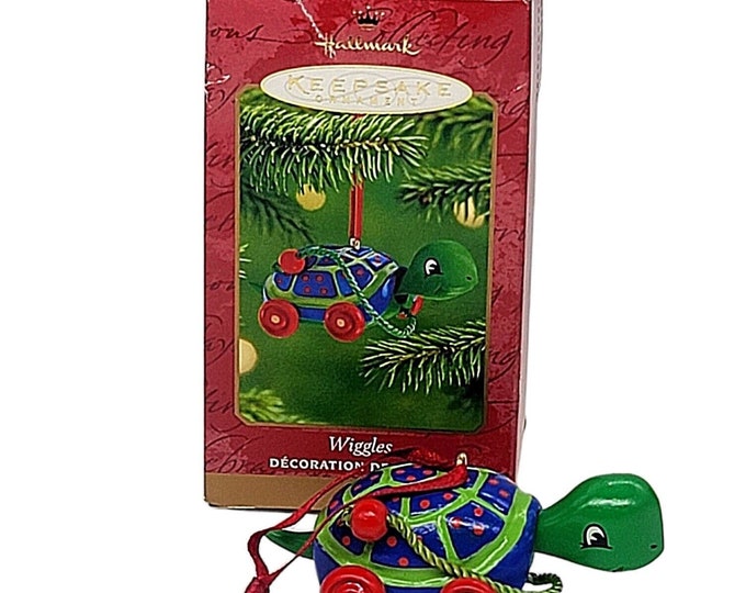 Vintage 2001 Hallmark "wiggles" Turtle Wood Toy Christmas Ornament - Etsy