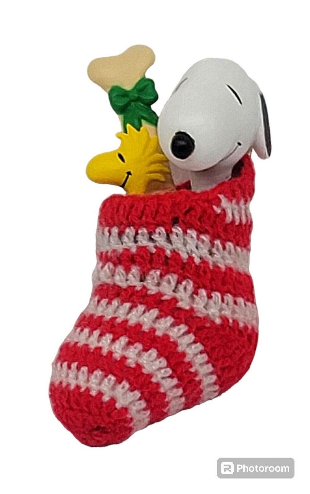 RARE Vintage 1972 Snoopy Woodstock Bone Crochet Stocking Christmas ...