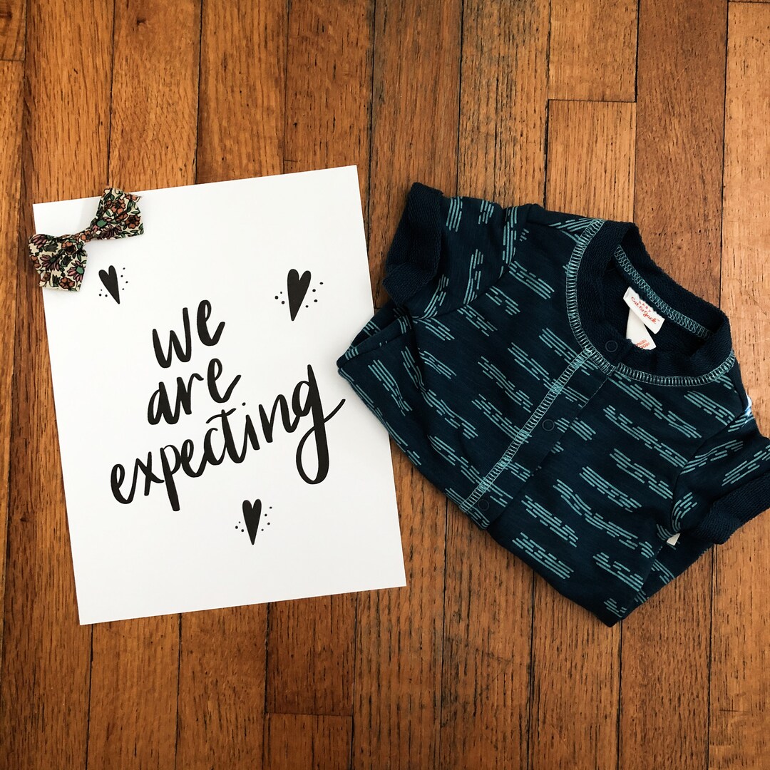 Pregnancy Announcement We Are Expecting Sign Instant Download Printable ...